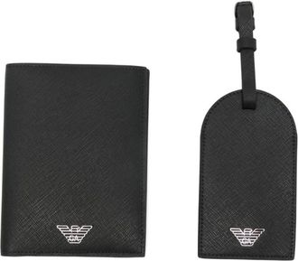 Emporio Armani Homme, Accessoires, Noir, Taille: ONE Size Porte-cartes en cuir