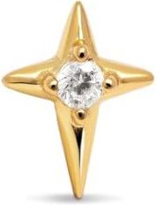 Singularu Boucle doreille à lunité Guidance. Argent Sterling avec Finition Plaquée Or 18Kt. Bijoux pour femme