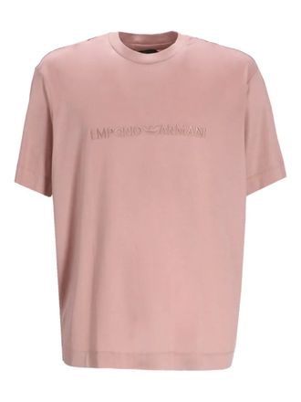 Emporio Armani t-shirt en coton mélangé - Rose