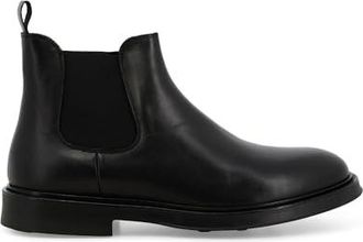 Melluso Bottines homme en cuir noir u24649z, Noir, 43 EU