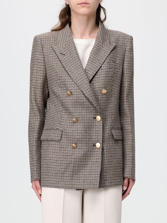 Tagliatore Zweireihiger Hahnentritt-Blazer aus Seide und Baumwolle