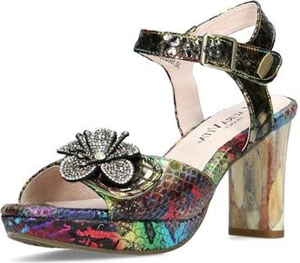 Laura Vita Sandales Mode Femme HICAO-1023, Pointure:39 EU, La Couleur:Marron