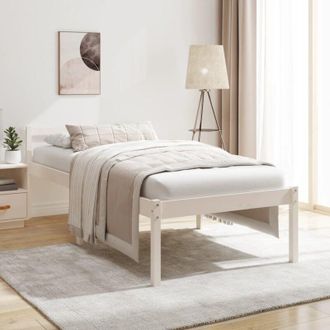 vidaXL Seniorenbett Wei&szlig; 90x200 cm Massivholz Kiefer vidaXL39284