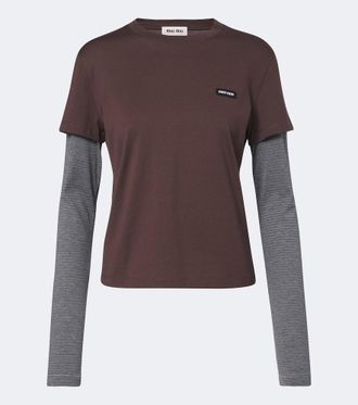 Miu Miu T-shirt superpos&eacute; en coton