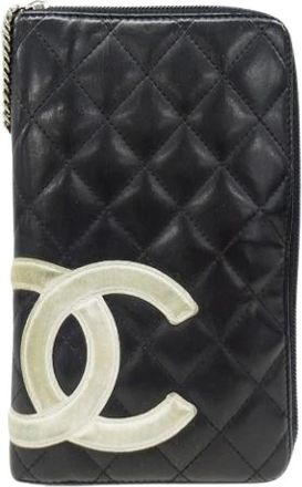 Chanel Portefeuille long Cambon Pre-owned - Femme - Pre-owned - Noir - Taille: ONE Size