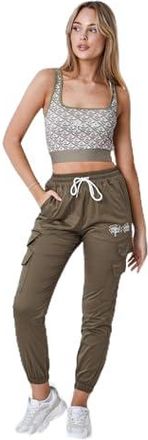 Project X Paris Pantalon à Poches Multiples Olive foncé S