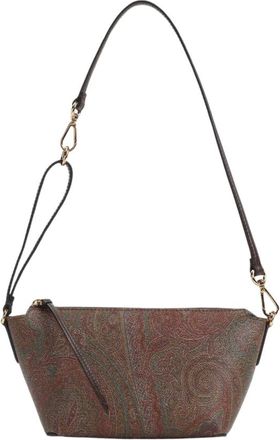 Etro Femme, Sacs, Brun, Taille: ONE Size Sac bandouli&egrave;re en cuir avec imprim&eacute; signature