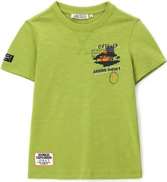 Original Marines T-Shirt DFP4293YM Gr&uuml;n Regular Fit