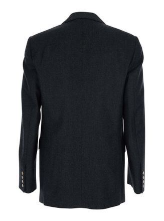 Vivienne Westwood Mens Grey Double-Breasted Wool Jacket Virgin Blazers