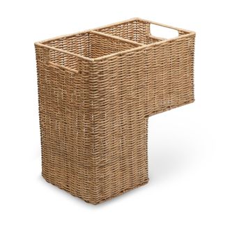 KOUBOO Treppenkorb, Weidenkorb, Naturfarbe, Rattan und Korbgeflecht, Natur, 38.1 x 24.13 x 40.01 cm