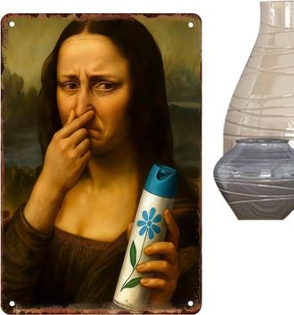 Generic Badezimmer Kunst Lustig - Vintage Humor Nasenklammer Toilettenposter Druck,Humorvolle WC Kunstwerk | F&uuml;r Wohnzimmer Hotel Studentenwohnung Und Wohnung