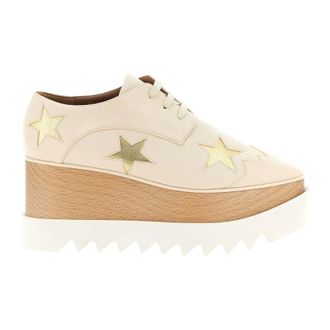 Stella McCartney Elyse Plateforme &agrave; Lacets - Femme - Chaussures - Beige - Taille: 38 EU