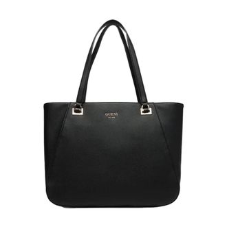 Guess Femme, Sacs, Noir, Taille: ONE Size Sac &agrave; Main Noir - Similicuir - Fermeture &Eacute;clair