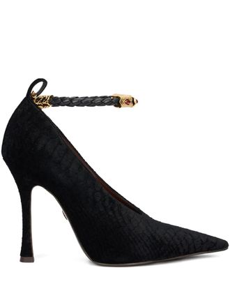 Roberto Cavalli escarpins tress&eacute;s - Noir