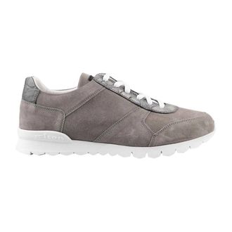Kiton Sneakers aus Leder- Wildleder und mit Krokodilpr&auml;gung - - Shoes - Herren - Grau - 41 EU