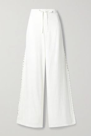 Altuzarra Pantalon Large En Cr&ecirc;pe Mani - Blanc