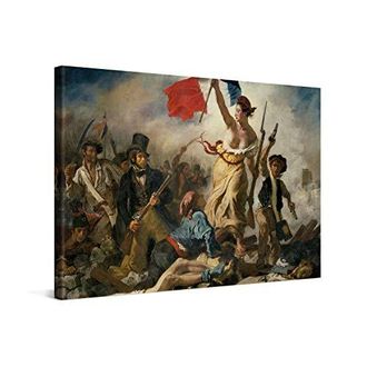 Picanova Eugène Delacroix - La Liberté Guidant le Peuple 120x80cm - Photo sur Toile - Impression sur Toile Haut de Gamme - Image sur Toile pour Décoration Mura