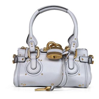 Chlo&eacute; Small Leather Paddington Bag - - Bags - Damen - Blau - ONE SIZE