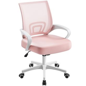 Yaheetech B&uuml;rostuhl Ergonomisch, Schreibtischstuhl mit Netzbespannung und Armlehnen, Drehstuhl aus Mesh, Chefsessel Wippfunktion, H&ouml;henverstellbar R&uuml;ckenschonen