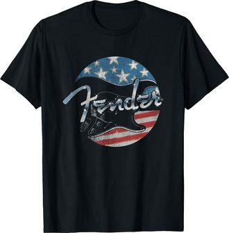 Fender 4th Of July Red White & Rock Vintage Badge T-Shirt