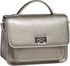 David Jones Sac à main Femme Similicuir Ville - Sac porté main 3 compartiments - Taille Moyenne - Pratique Chic Classique (D.Silver)