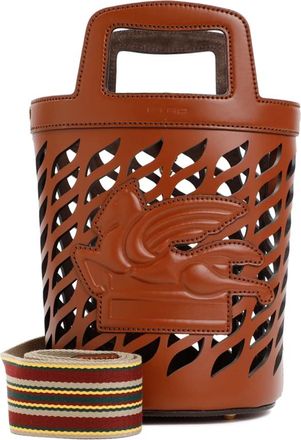 Etro Femme, Sacs, Brun, Taille: ONE Size Coffa Leather Bucket Bag