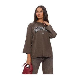Modstr&ouml;m Bamboomd T-shirt - - Tops - Damen - Braun - S