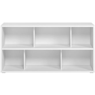 Miliboo Miliboo - Niedriges B&uuml;cherregal aus wei&szlig;em Holz B140 cm epure