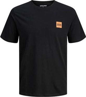 Jack & Jones Jjbrandy Tee SS Crew Neck Pls, Noir, 5XL Hommes