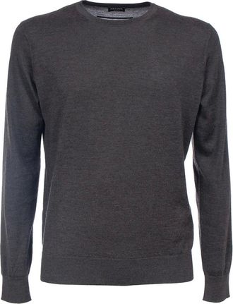 Ermenegildo Zegna Maglia girocollo in cashseta - Homme - Pulls - Gris - Taille: L