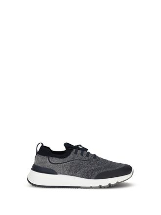Brunello Cucinelli Techno Cotton Knit Sneaker - Navy