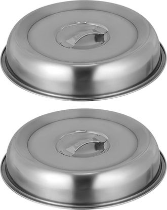 Lurrose Agashi 2 St&uuml;ck Dampfgarer-Abdeckung, Gem&uuml;se-Steak-Abdeckung, Lebensmittel-Burger-Beh&auml;lter, K&auml;se-Schmelzkuppel, Bratpfanne, Kuppel-Abdeckung, Grill-Dam