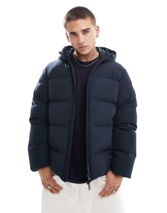 Tommy Hilfiger Doudoune à capuche en duvet - Bleu marine
