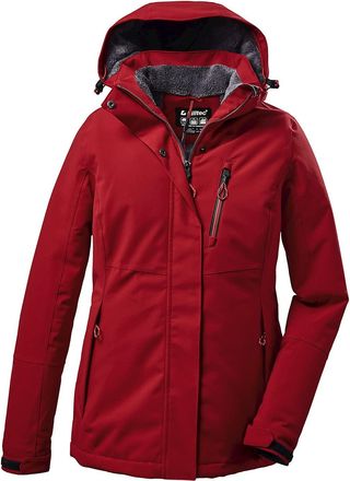Killtec Damen Outdoorjacke Funktionsjacke mit abzippbarer Kapuze KOW 140 WMN Jckt wasserdicht, Winddicht, atmungsaktiv 00400-rot 50
