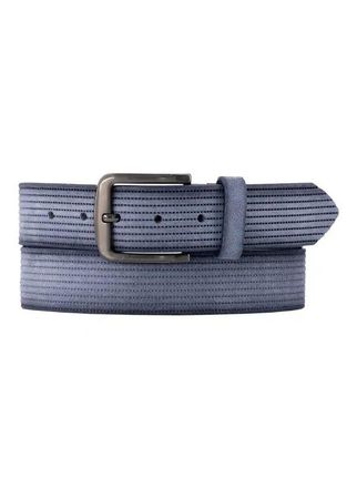 Lindenmann Herren G&uuml;rtel blau Nubuk