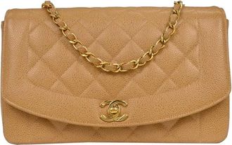 Chanel 1994-1996 pre-owned mittelgro&szlig;e Diana Schultertasche - Nude