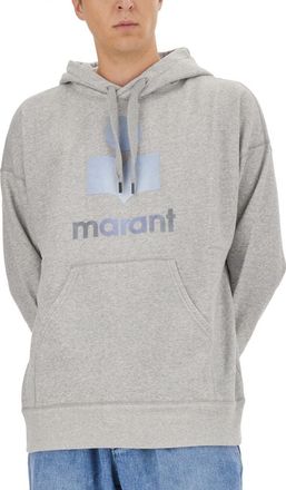 Isabel Marant Cotton-Blend Relaxed Fit Sweatshirt - Gray