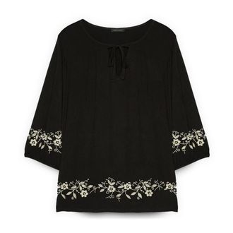 Fiorella Rubino Damen, Blusen & Hemden, Schwarzk, SGr&ouml;&szlig;e