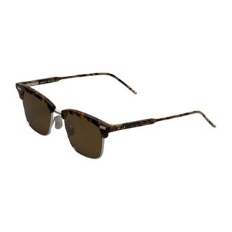 Thom Browne Lunettes de soleil rectangulaires en ac&eacute;tate et titane - unisex - Accessoires - Brun - Taille: 52 MM