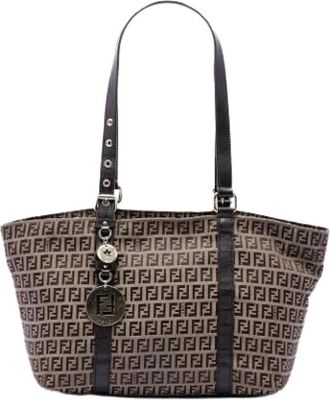 Fendi Sac cabas en toile Pre-owned - Femme - Pre-owned - Beige - Taille: ONE Size