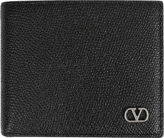 Valentino Garavani Vlogo Grainy Calfskin Wallet