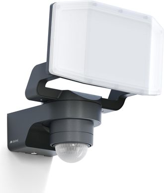 Steinel LED Strahler XLED PRO Expanse S Anthrazit, 240&deg;/12 m Bewegungsmelder, Panorama Flutlicht, LED Panel voll schwenkbar, 14.3 W, 3000K, IP54