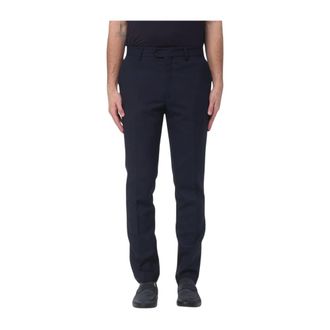 Fay Pantalon de costume en laine vierge coupe slim - Homme - Pantalons - Bleu - Taille: 2XL