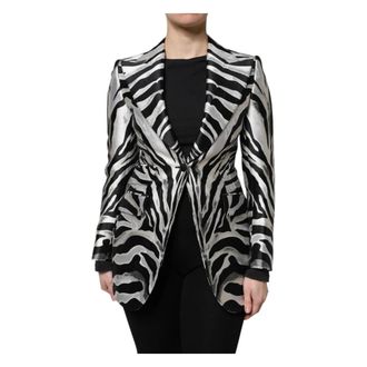Dolce & Gabbana Zebra-Polyester-Blazerjacke - - Jackets - Damen - Mehrfarbig - S