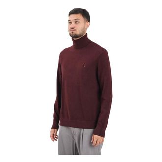Tommy Hilfiger Homme, Pulls, Rouge, Taille: 2XL Pull Col Roulé En Cachemire