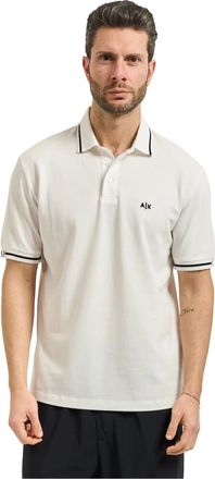 A|X Armani Exchange Homme, Tops, Blanc, Taille: XL Polo en Piqu&eacute; de Coton