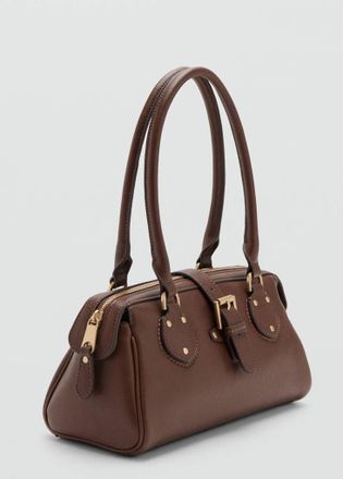 Mango Sac &eacute;paule &agrave; boucle marron - Femme - Taille unique - MANGO