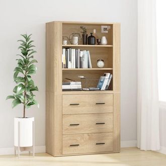 vidaXL Highboard Sonoma-Eiche Holzwerkstoff - Vidaxl