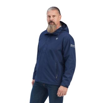 Ariat Mens Rebar Stormshell Waterproof Jacket Long Sleeve in Navy, Size X-Small, by Ariat
