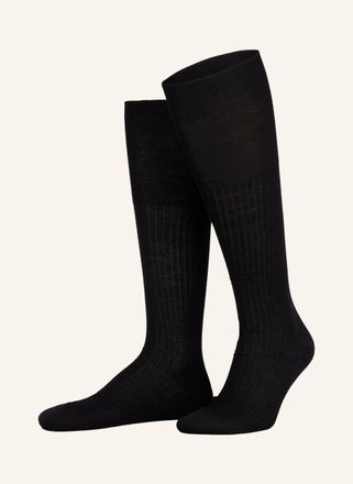 Falke Kniestr&uuml;mpfe Luxury No. 7 schwarz